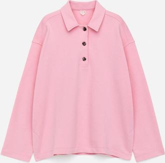 Arket Sweatshirt Im Polostil -Rosa