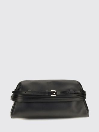 Moschino Pochette &eacute;vas&eacute;e en cuir dovin lisse avec lani&egrave;res r&eacute;glables