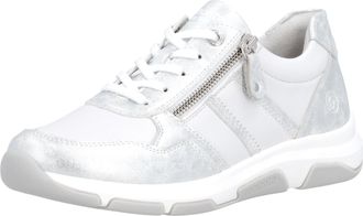 Remonte Keilsneaker REMONTE, Damen, Gr. 36, wei&szlig;, ice, Lederimitat, metallic, Schuhe, Schn&uuml;rschuh, Halbschuh, Freizeitsneaker in veganer Verarbeitung