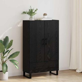 vidaXL vidaXL Haut Armoire Ch&ecirc;ne noir 69,5 x 30 x 115 cm Bois ding&eacute;nierie