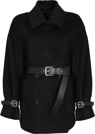 Max Mara Knielanger Mantel - Schwarz