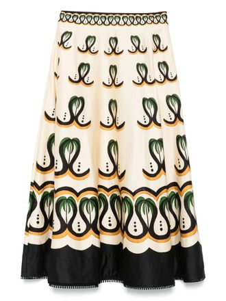 Farm Rio jupe mi-longue Coconut Tree - Tons neutres