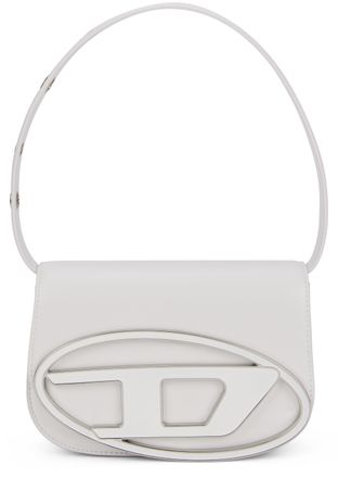 Diesel Womens Shoulder Bag 1dr White Leather Calfskin Handbags Hand