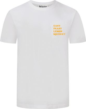 On Vacation T-Shirt mit Lemon Squeezy-Motiv auf R&uuml;ckenseite in
