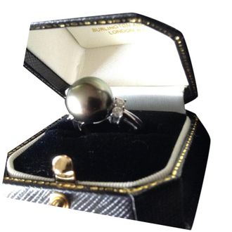 Bespoke Diamond & Tahitian Pearl Ring
