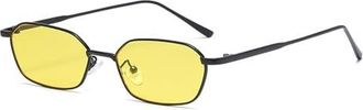 Generic Lunettes De Soleil &Agrave; Petite Monture En M&eacute;tal For Hommes Et Femmes D&eacute;coratives Tendance For La Conduite(Yellow)
