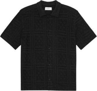 Les Deux Homme, Chemises, Noir, Taille: 2XL Hector Lace SS Shirt