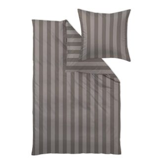 Curt Bauer Damast Bettw&auml;sche Como Sepia 1 Bettbezug 135 x 200 cm + 1 Kissenbezug 80 x 80 cm