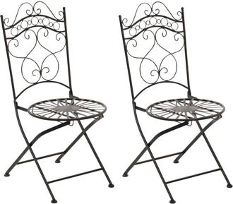 Clp Set 2 chaises ext&eacute;rieures D&eacute;tails de conception gracieux de diff&eacute;rentes couleurs faites &agrave; la main colore : Bronze