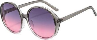 Generic Lunettes De Soleil Rondes &Agrave; Grande Monture For Hommes Et Femmes, Polaris&eacute;es, For La Photographie De Rue, For Les Vacances(Purple)