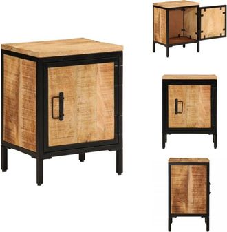vidaXL Nachttisch 40x30x52,5 cm Raues Massivholz Mango - Nachttisch - Massivholzm&ouml;bel - Mangoholz - Wohnraumgestaltung - Schlafzimmerm&ouml;bel