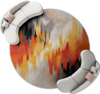 Generic 120 cm Tapis Rond en Laine synth&eacute;tique - Motif Myst&eacute;rieux Aquarelle Peinture Abstraite antid&eacute;rapant Lavable Tapis pour Chambre denfant Salle &agrave; Manger 