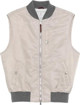 Brunello Cucinelli zip-up gilet - Tons neutres