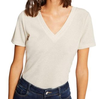 Morgan 212-diwi Damen-T-Shirt, Beige, Gr&ouml;&szlig;e XS