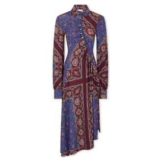 Paco Rabanne Bedrucktes Jersey-Gewandetes Midi-Kleid - - Dresses - Damen - Mehrfarbig - 2XS