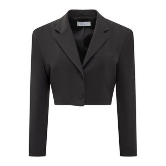 Giuseppe Di Morabito Schwarze Cropped-Blazer mit Knopfverschluss - - Jackets - Damen - Schwarzk - L