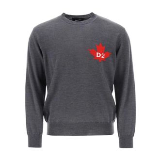 Dsquared2 Kuscheliger Strickpullover - - Sweatshirts & Hoodies - Herren - Grau - L