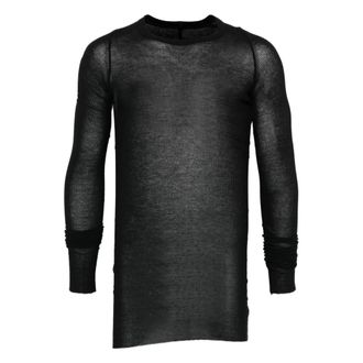 Rick Owens Homme, Tops, Noir, Taille: M Rib LS T-Shirt