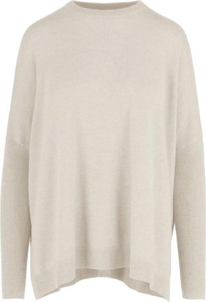 Bomboogie Femme, Pulls, Beige, Taille: 40 FR Pull Oversize &agrave; Manches Longues en Laine M&eacute;rinos