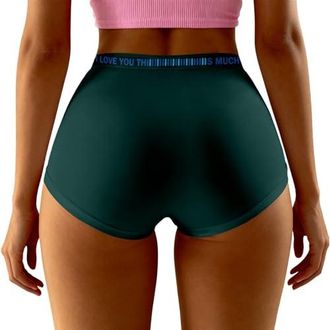 Generic Sous-v&ecirc;tements de Saint-Valentin &agrave; imprim&eacute; floral doux et extensible, confortable &agrave; porter au quotidien, slip hipster respirant (2), vert fonc&eacute;, XXL