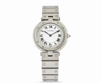 Cartier Santos Round Stainless Steel Watch