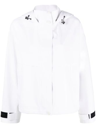 Woolrich veste &agrave; patch logo - Blanc