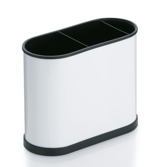 KELA Besteckabtropfer Benito, Metall, wei&szlig;, innen schwarz, oval, Utensilienhalter, 11659