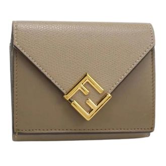 Fendi Portefeuille Tri-fold Pre-owned - Femme - Pre-owned - Beige - Taille: ONE Size