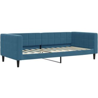 vidaXL Tagesbett Blau 90x200 cm Samt Vidaxl