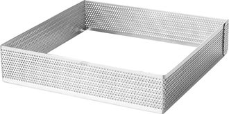 Lacor 68566 Perforiert Schimmel Quadrat, Edelstahl, grau, 16 x 16 x 4 cm