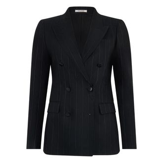 Tagliatore Paris Gestreifter Blazer - - Jackets - Damen - Schwarzk - XS