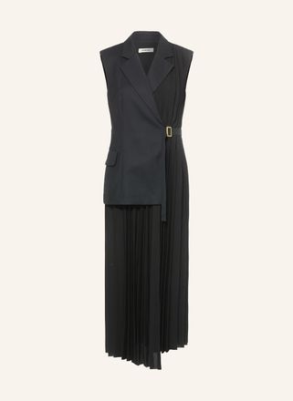 Sandro Sandro Wickelkleid Im Materialmix Mit Plissees schwarz