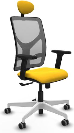 Piqueras y Crespo Gepolsterter B&uuml;rostuhl mit 2D-Armlehnen, h&ouml;henverstellbare Lendenwirbelst&uuml;tze und festes Kopfteil, ausgestattet mit 3 Positionen und Schneidschaum, Gr