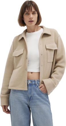 Mavi Damen Button Sweatshirt Pullover, Cobblestone Melange, XL