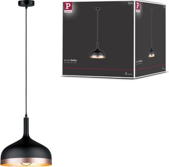 Paulmann 79629 Neordic Embla Pendelleuchte max. 1x20W H&auml;ngelampe f&uuml;r E27 Lampen Deckenlampe Schwarz/Kupfer matt 230V Metall ohne Leuchtmittel