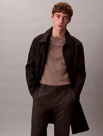 Calvin Klein Strickpullover LS 100% MERINO CREW 14GG Mit Rundhalsausschnitt, regular fit