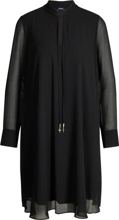 Joop Femme, Robes, Noir, Taille: 38 FR Robe en mousseline avec encolure &agrave; nouer