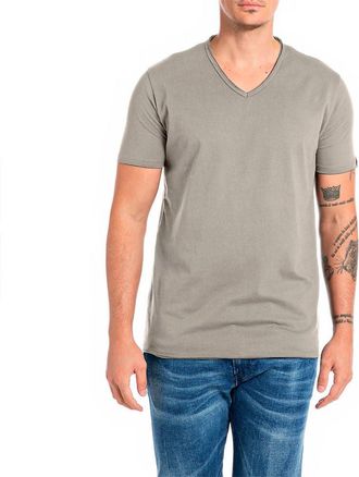 Replay Herren Regular fit Basic T-Shirt aus Baumwolle