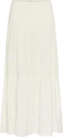 Kaffe Femme, Jupes, Blanc, Taille: 40/42 FR Jupe à smocks avec volants