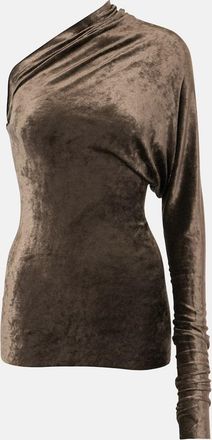 Rick Owens Lilies One-Shoulder-Top Diana aus Samt