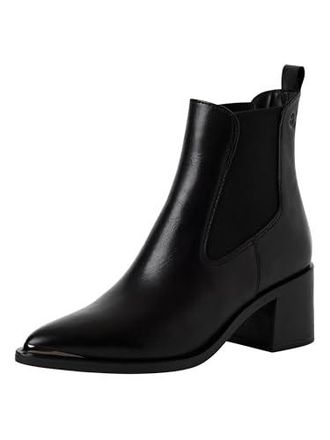 Tamaris Bottines Chelsea 1-25301-45 pour femme, en cuir noir, taille 36 EU, Cuir noir, 36 EU