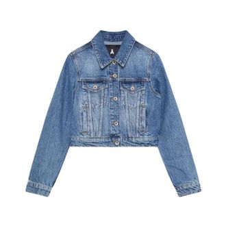 Patrizia Pepe Femme, Vestes, Bleu, Taille: 42 FR Veste Essentielle en Denim