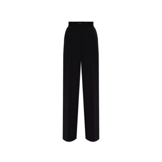 Dolce & Gabbana Wollgabardine Smokinghose - - Trousers - Damen - Schwarzk - XS