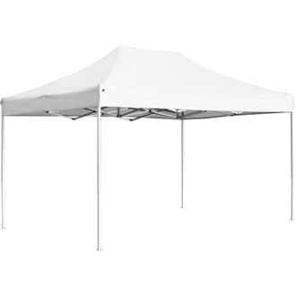 vidaXL Vidaxl - Tente de r&eacute;ception pliable Aluminium 4,5x3 m Blanc