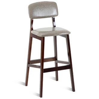 Generic Barhocker in Tresenh&ouml;he, Tresenhocker aus PU-Leder mit R&uuml;cken- und Fu&szlig;st&uuml;tze, K&uuml;cheninsel-Fr&uuml;hst&uuml;cksbarst&uuml;hle, Holzrahmen, 136 kg