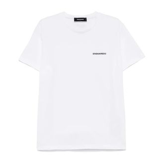 Dsquared2 Baumwoll-Logo-T-Shirt - - Tops - Herren - Wei&szlig; - XL
