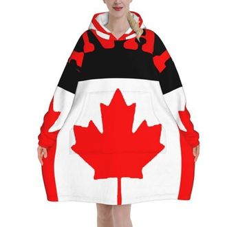 Generic Sweat &agrave; capuche pour femme et homme avec motif drapeau du Canada pour adultes surdimensionn&eacute;s pour une couverture douce et chaude