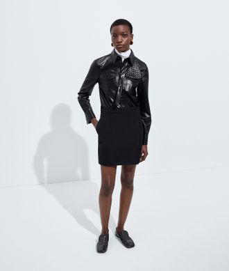 Bottega Veneta Jupe en gabardine de coton - Noir - Femme - 32