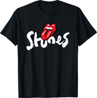 THE ROLLING STONES Exklusives Rolling Stones Brush Art Logo Classic Rock Merch T-Shirt