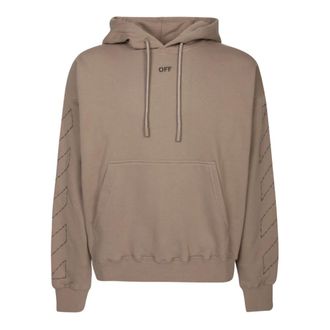 Off-white Beiger Sweatshirt Aw23 Stilvoller Komfort - - Sweatshirts & Hoodies - Herren - Braun - S